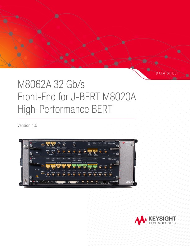 M8062A 32 Gb/s Front-End for J-BERT M8020A High-Performance BERT PDF Asset Page | Keysight